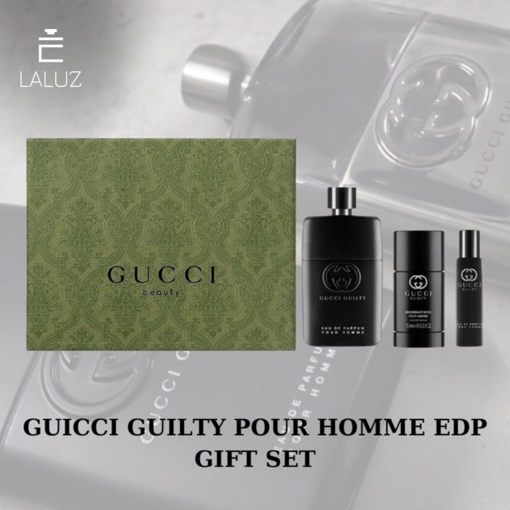 Gift Set Gucci Guilty Pour Homme Eau de Parfum 3pcs - LALUZ Parfums